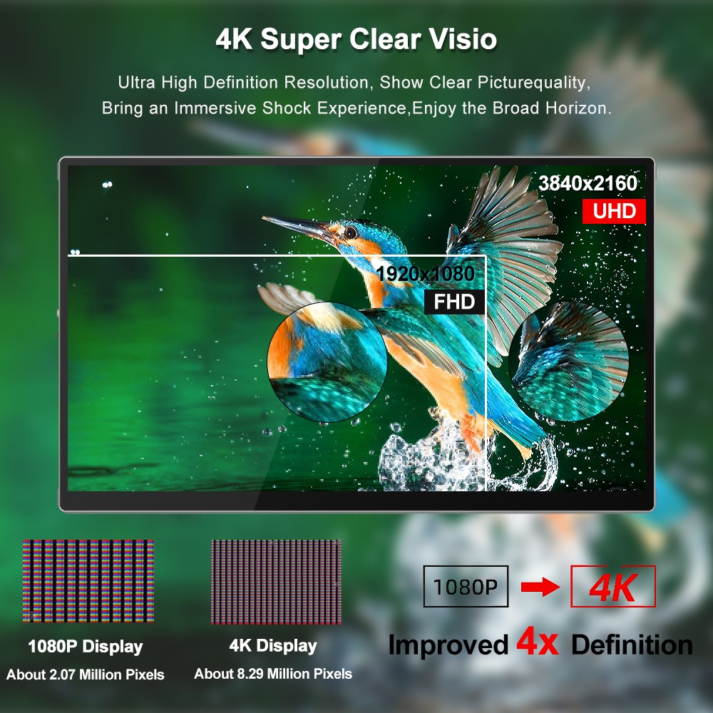 Factory Direct Sale 15.6 inch 4k Portable Touchscreen Monitor bezeless ...